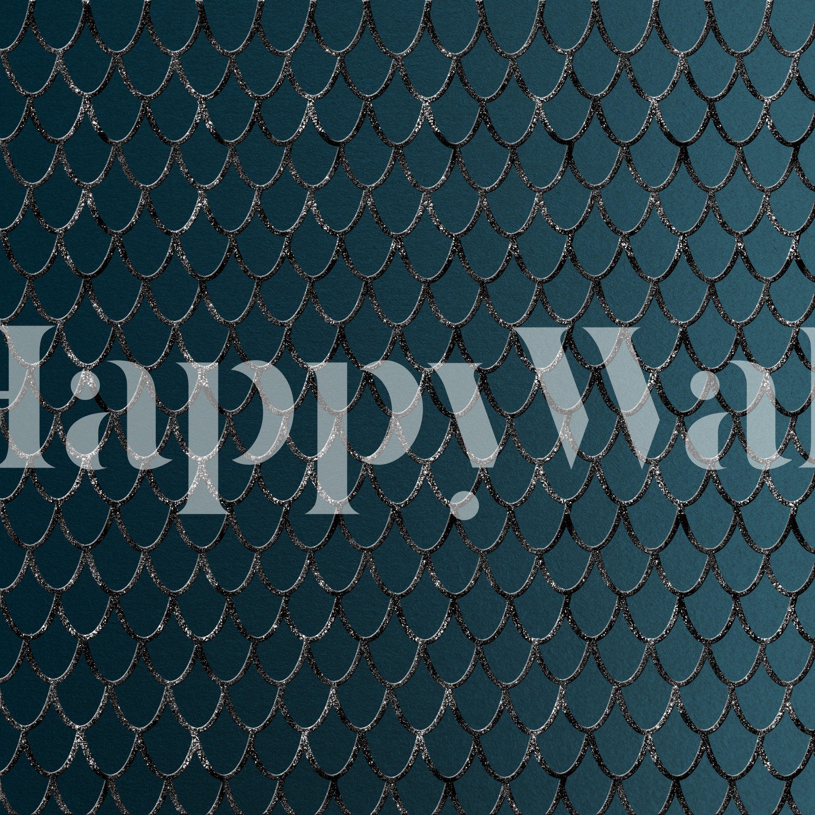 Teal Mermaid Scales Glam 1 Wallpaper - Buy Online at Happywall
