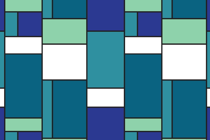 Blue Geometric Block Wallpaper