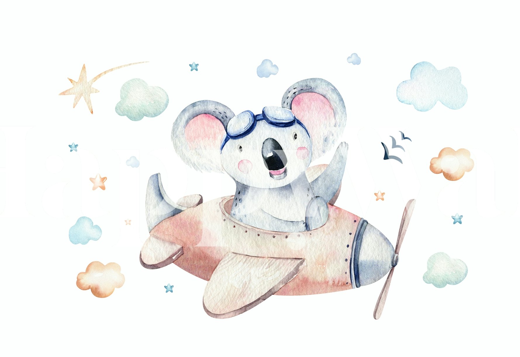 Flying Koala wallpaper | Happywall