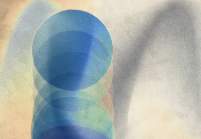 Blue Abstract Eclipse Wallpaper for Modern Rooms