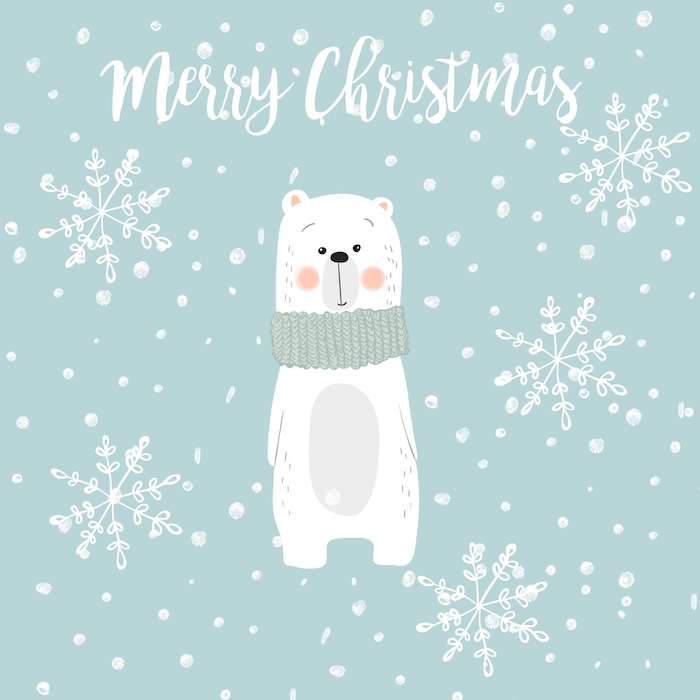 Cute Polar Bear Mint Wallpaper - Buy Online | Happywall