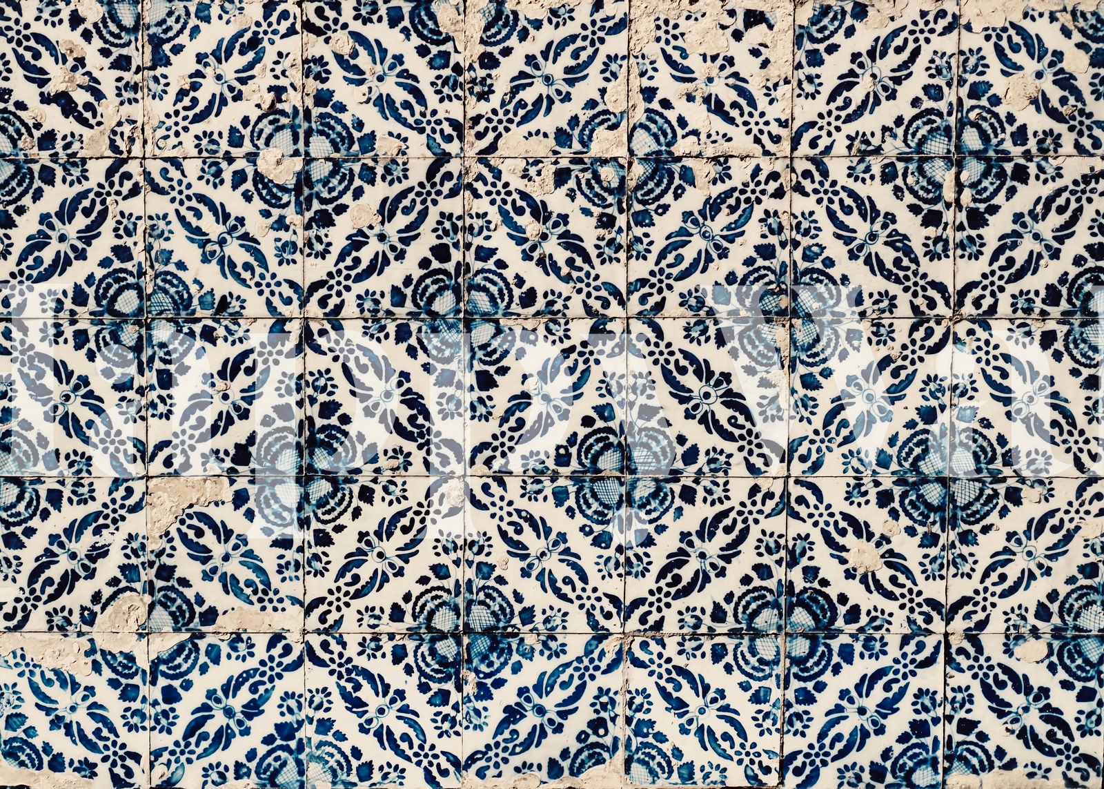 Blue Portuguese Tile Wallpaper