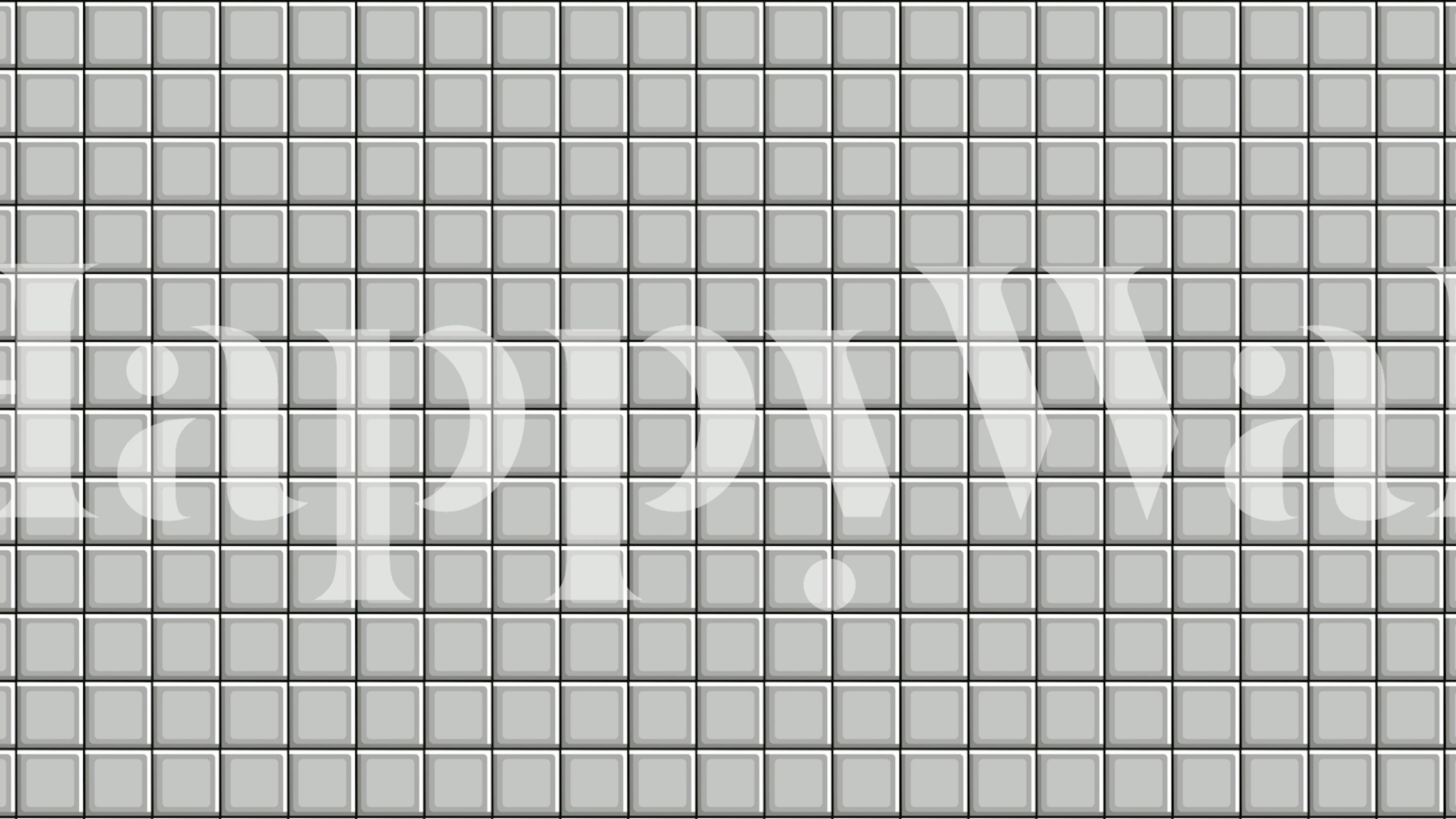 Retro Tiles Light Grey Wallpaper | Happywall