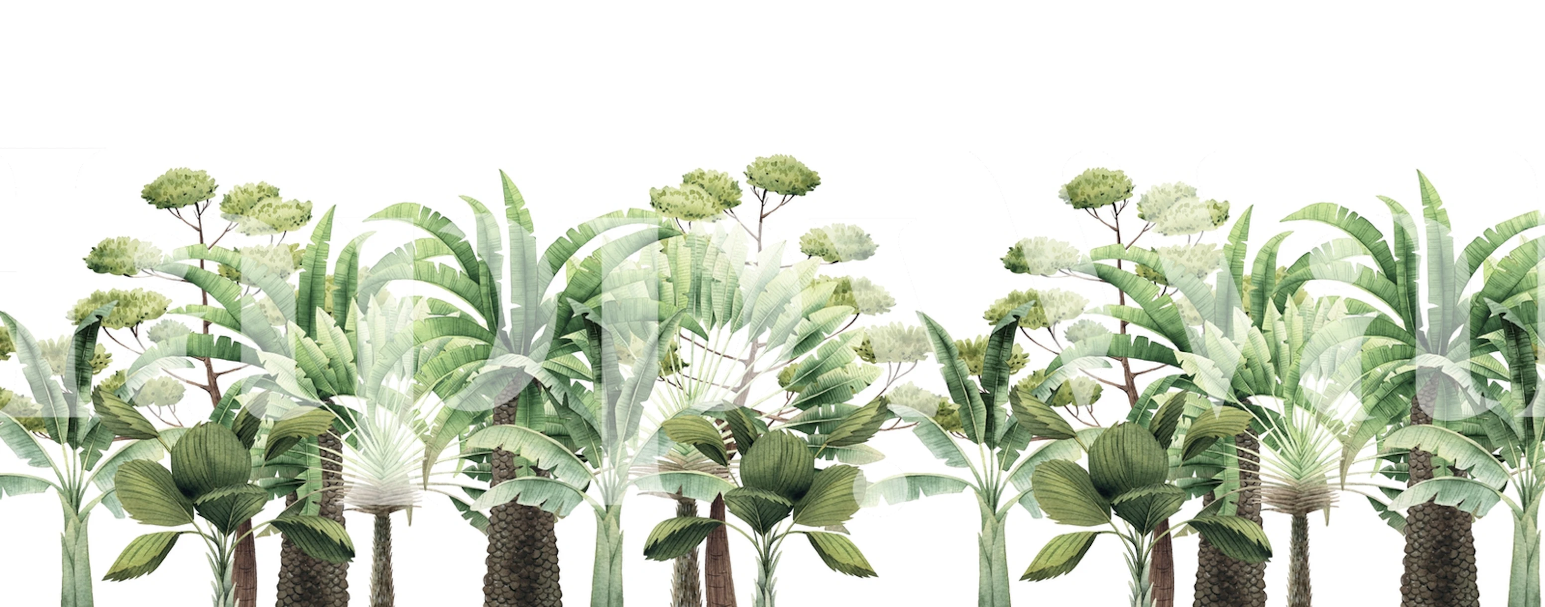 Tropical trees wallpaper - Free shipping | Happywall