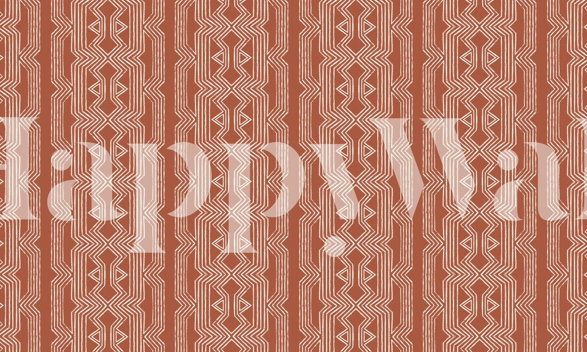 Norr Tile Clay Wallpaper | Happywall