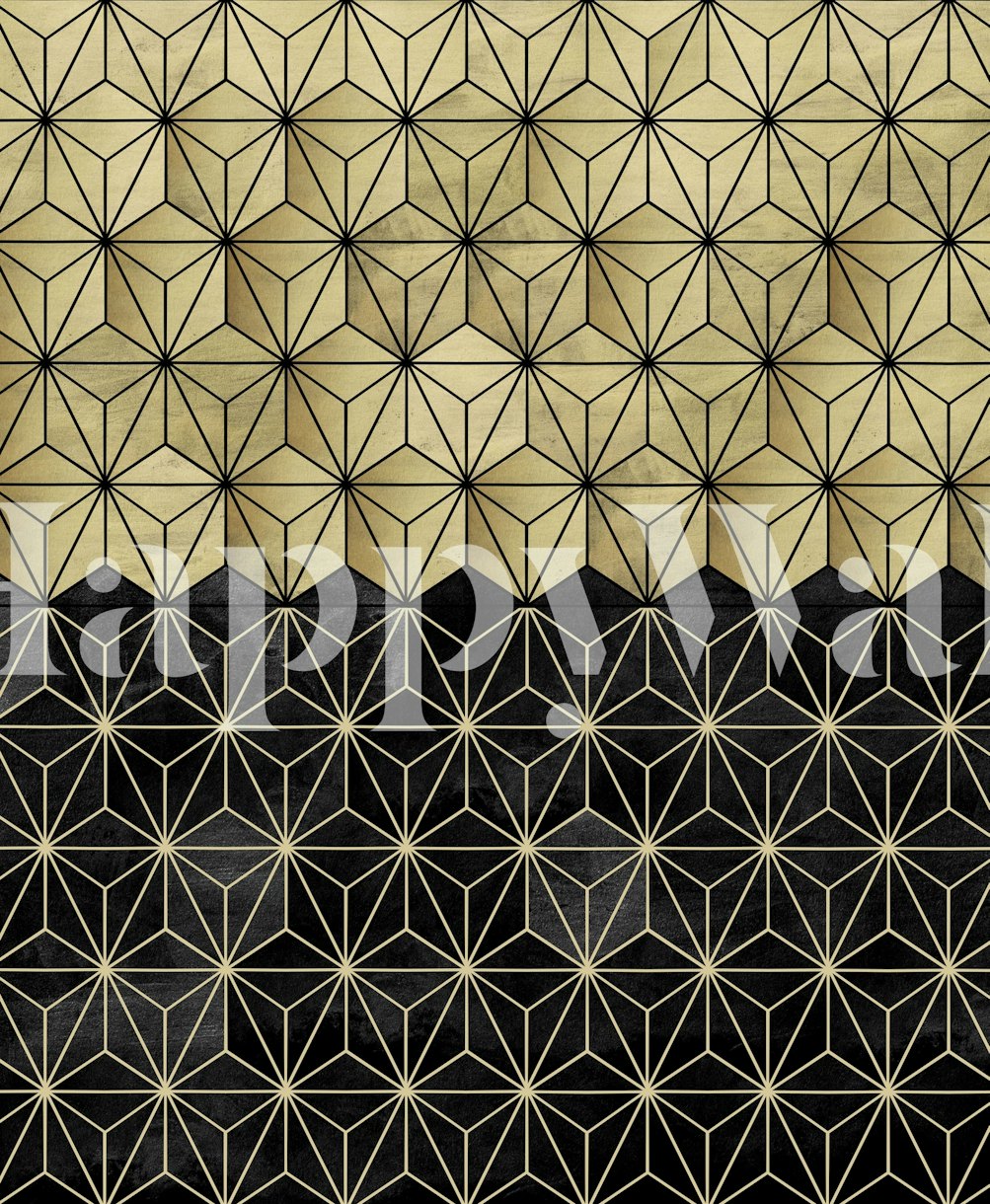 Gold Black Geo Glam 1 Wallpaper - Luxury and Elegance | Happywall