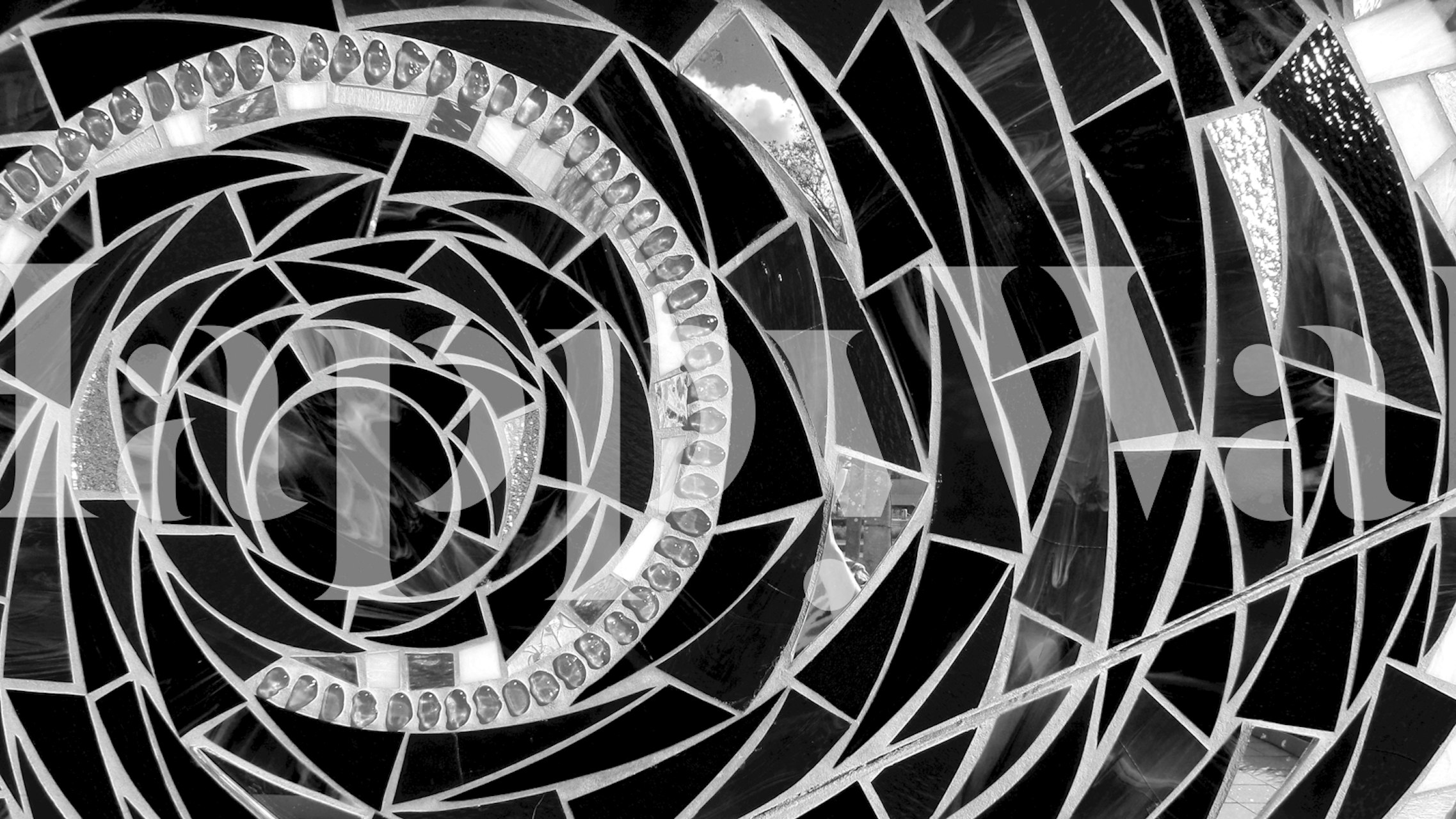 Black and White Glass Texture Wallpaper | Happywall