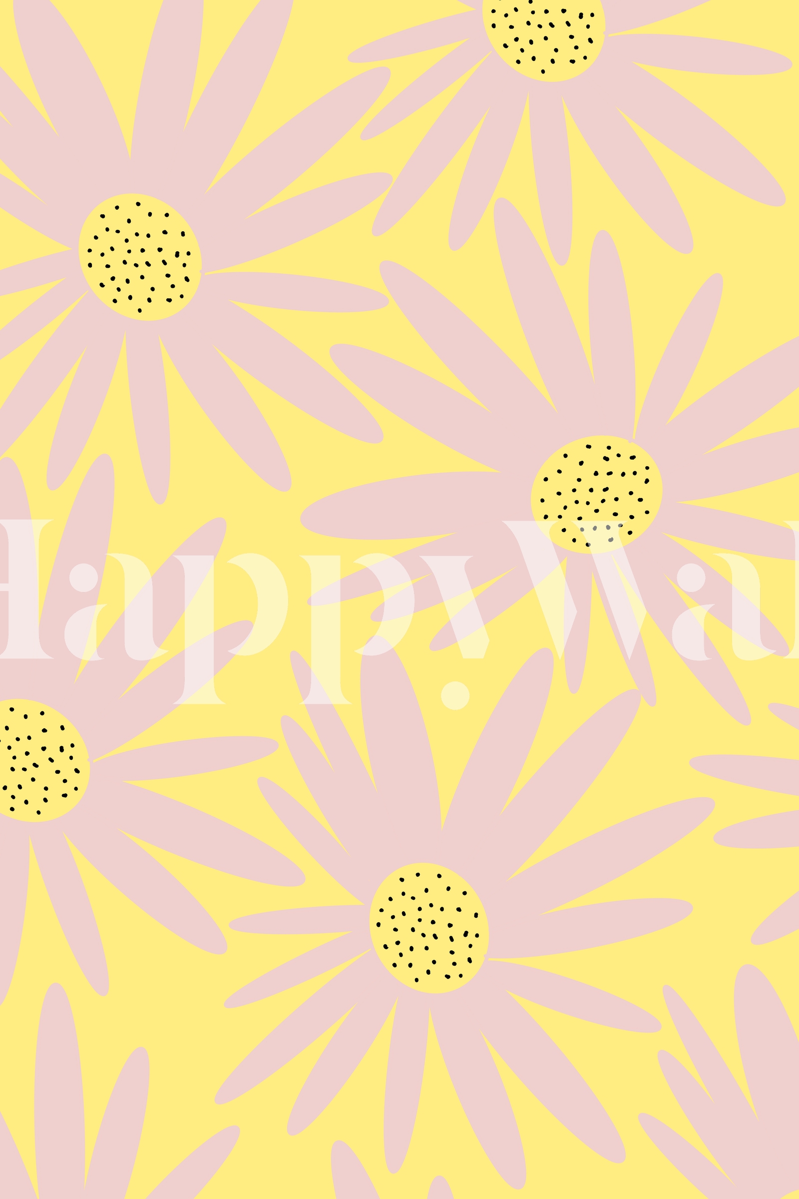 60s-70s Retro Sunflower Glam 1 Wallpaper | Happywall