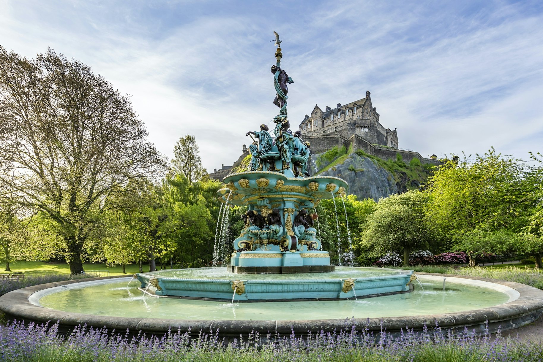 Ross Fountain Edinburgh Castle Wallpaper - Happywall