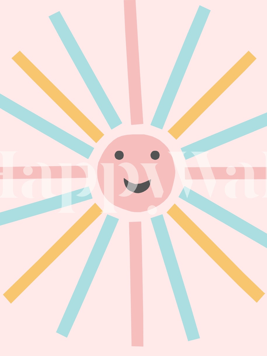 "Shop Retro Sun Glam 3 Wallpaper Online | Happywall"