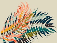 Palm Leaves In Color Tapet Fototapet Glad Dj rv Happywall