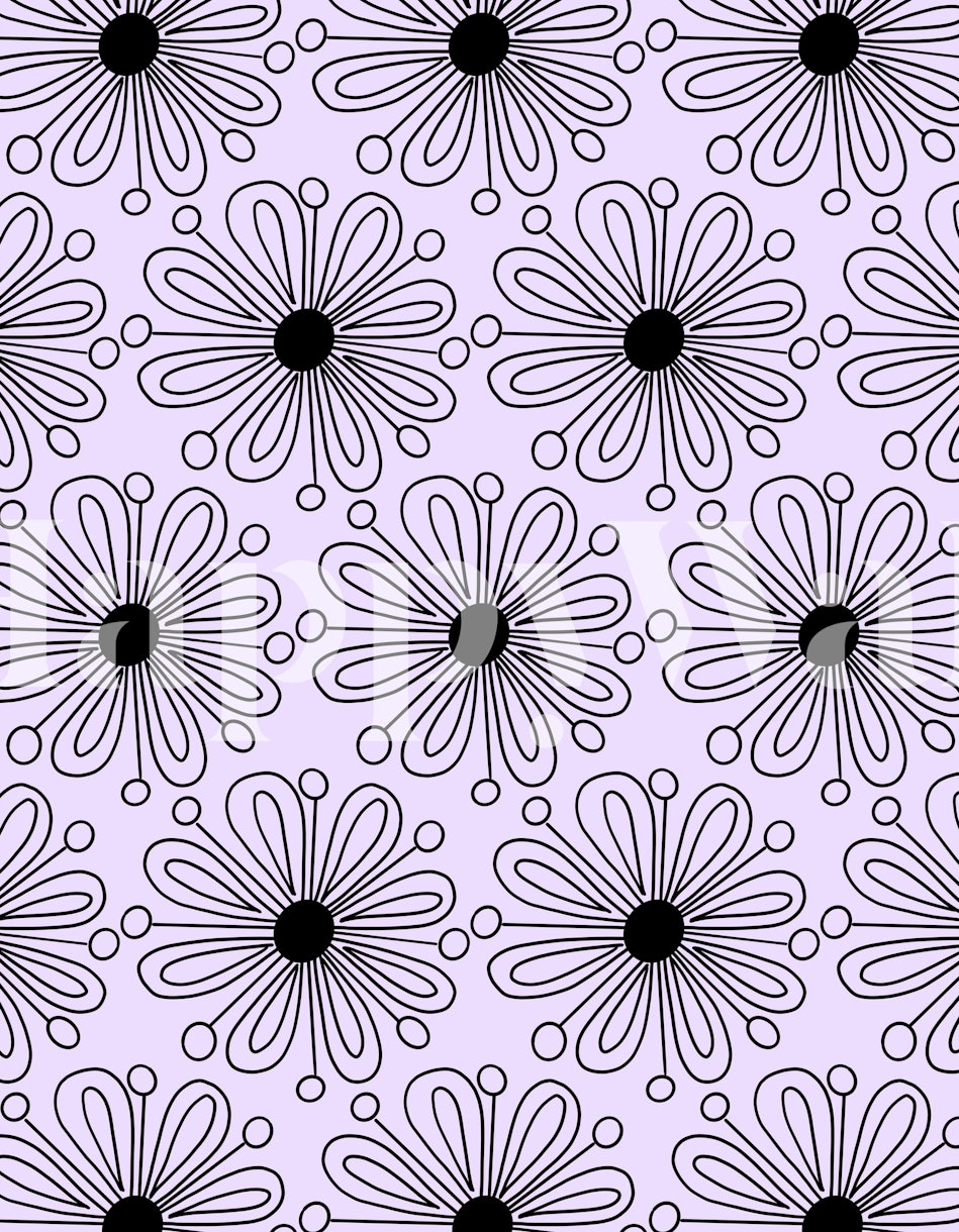 Lavender Flower Glam 1 Wallpaper | Happywall