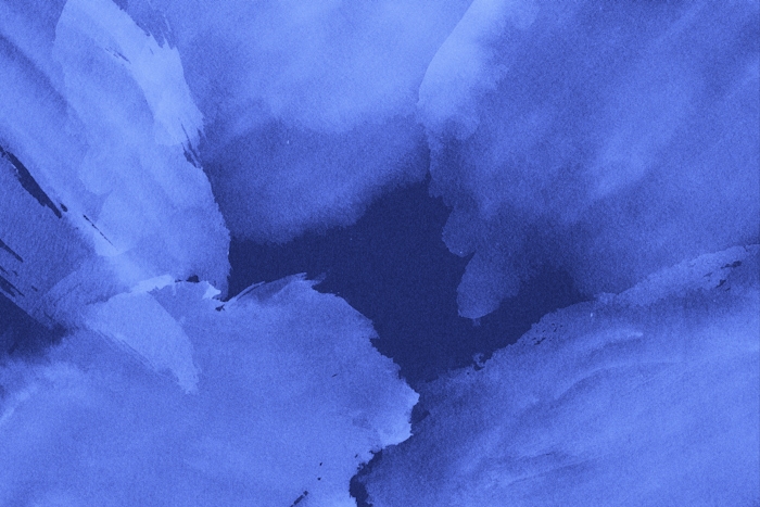Indigo Watercolor Clouds Wallpaper