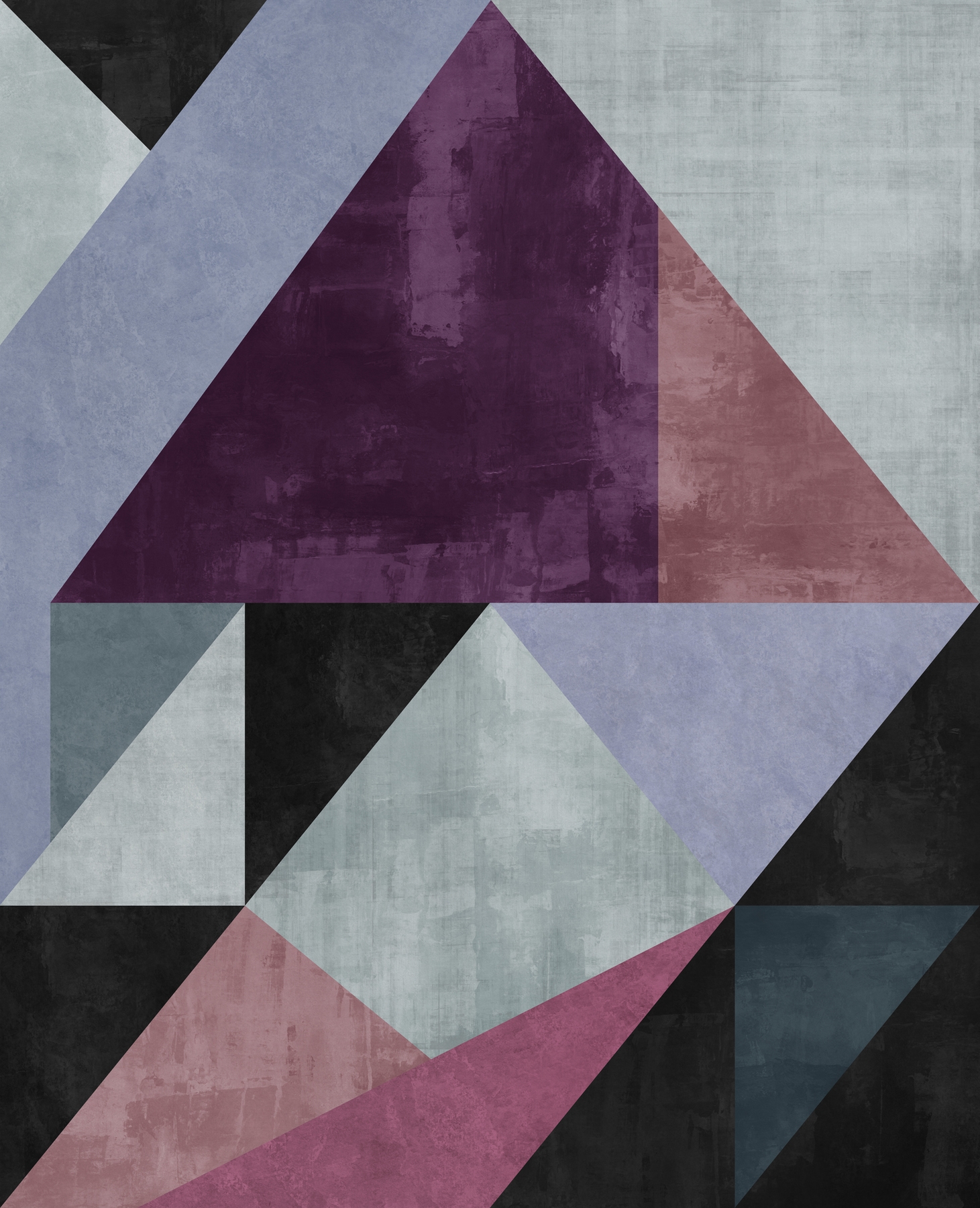 Geometric Wallpaper with Triangles | Happywall