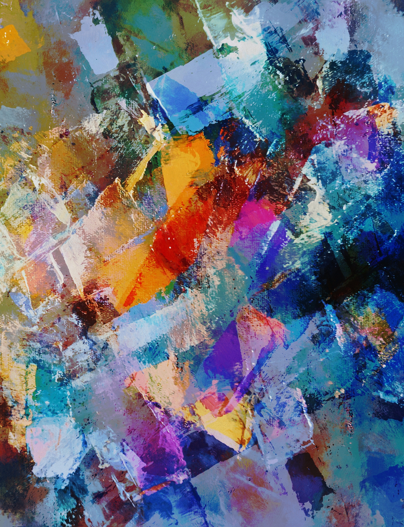 Shop Colored Brush Strokes 2 Wallpaper | Happywall