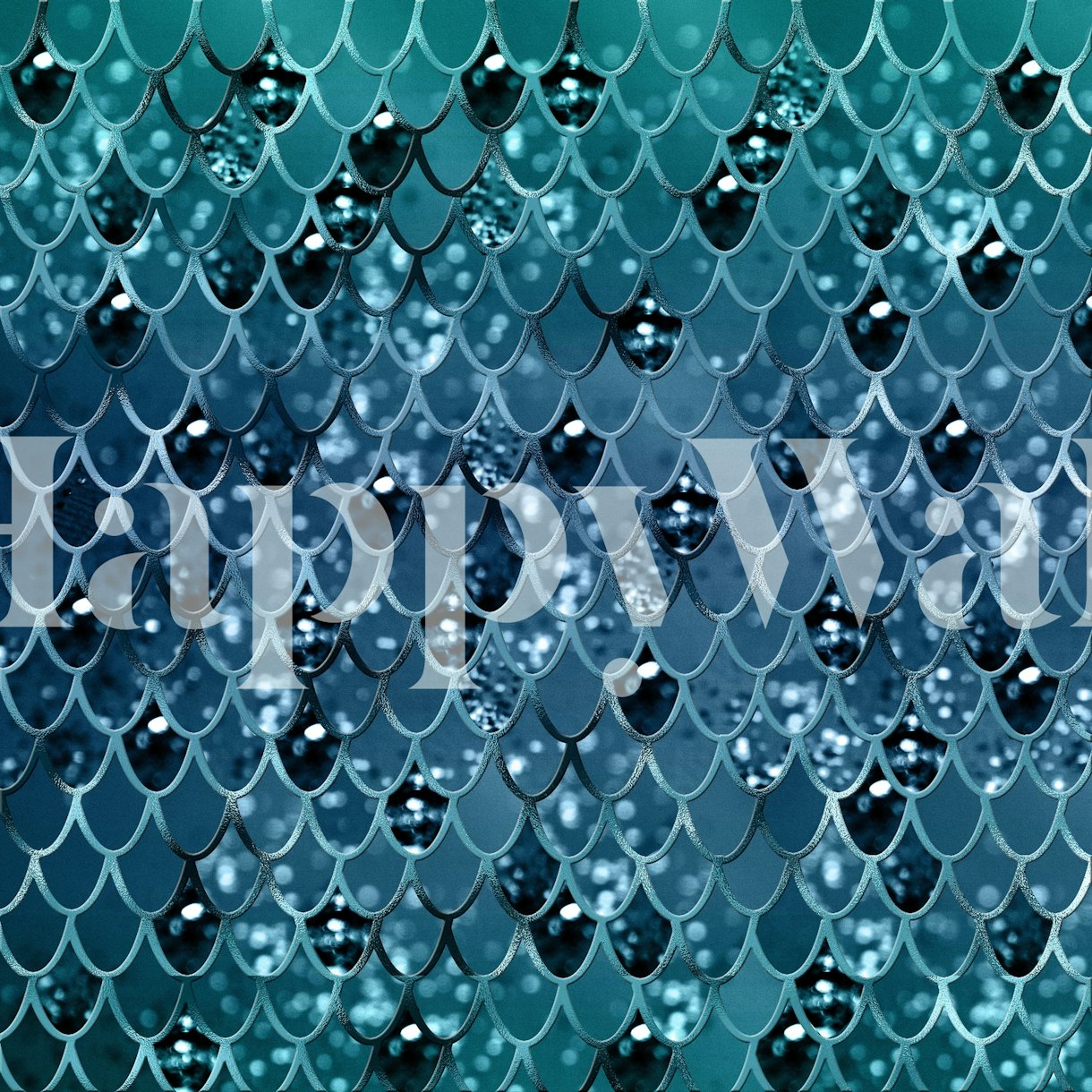 Teal Mermaid Scales Glam 2 wallpaper - Happywall