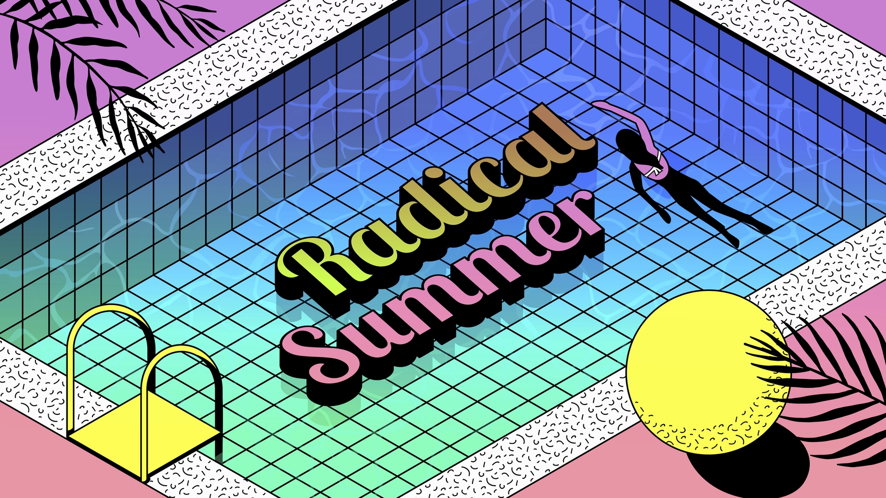 Poolside Pool Vibes wallpaper - Happywall