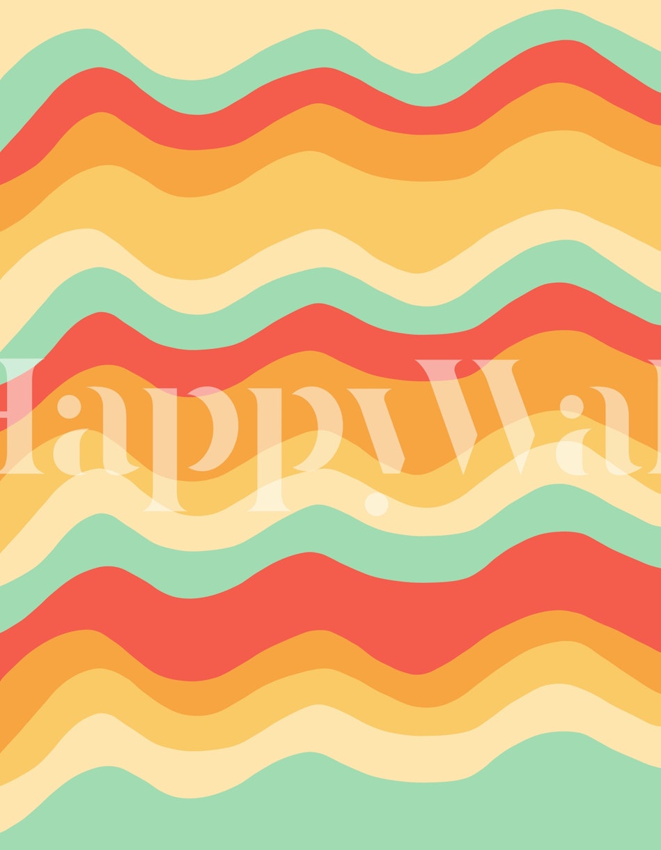 Retro Summer Waves 2 Wallpaper - Happywall