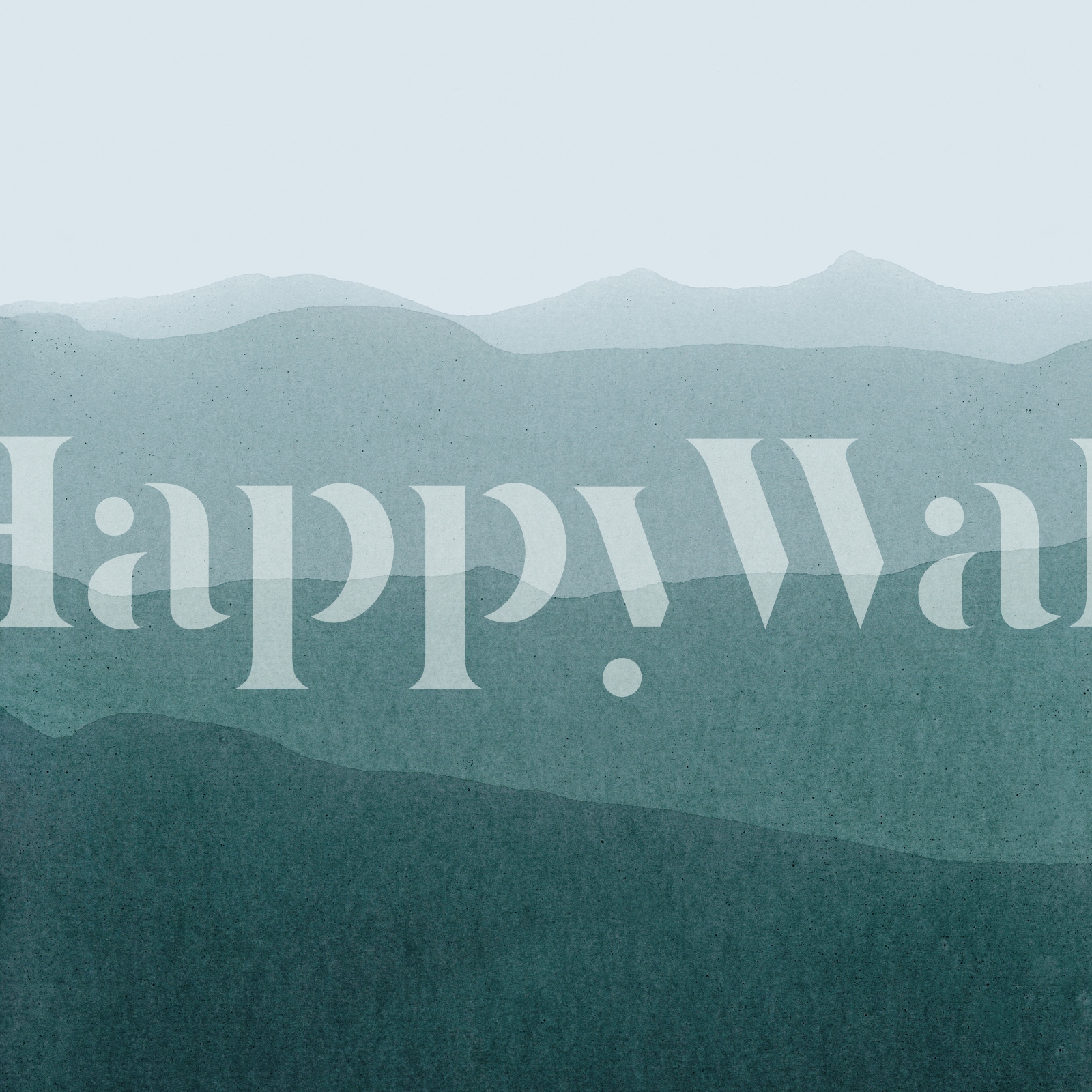 Gradient Mountainscape Sage Wallpaper - Buy Online | Happywall