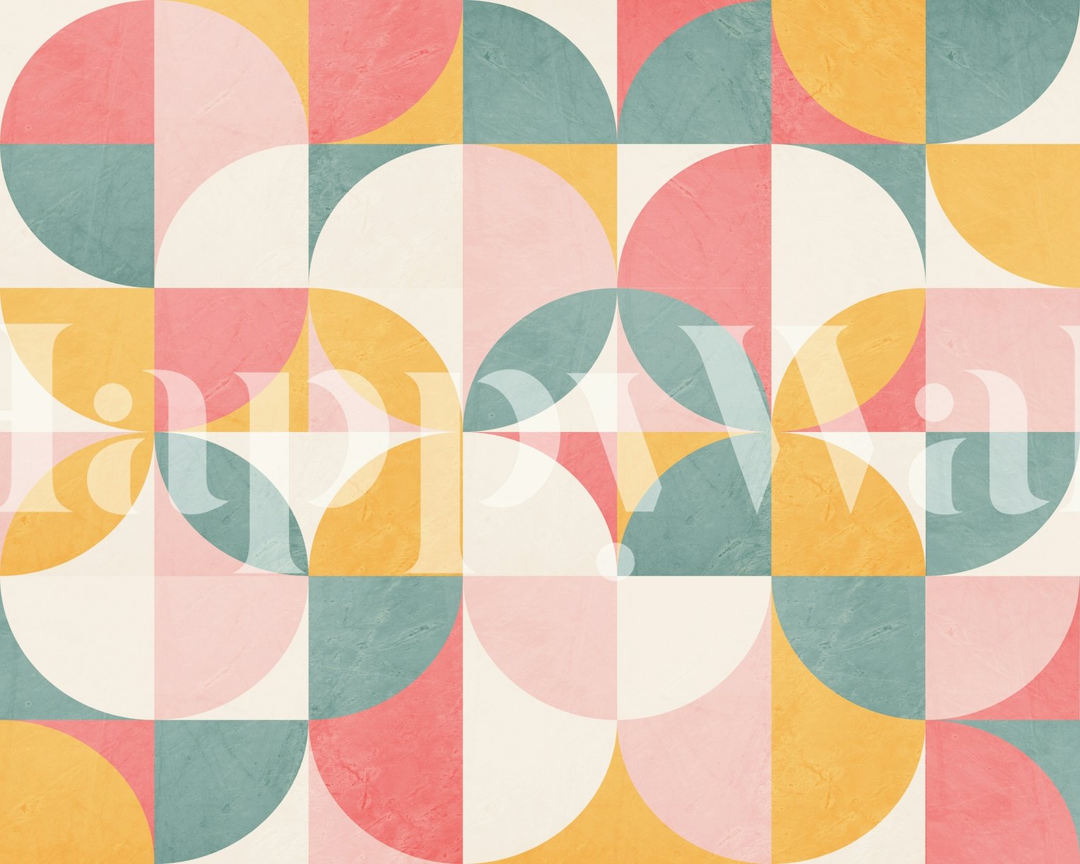 Colorful Mid-Century Wallpaper | Happywall