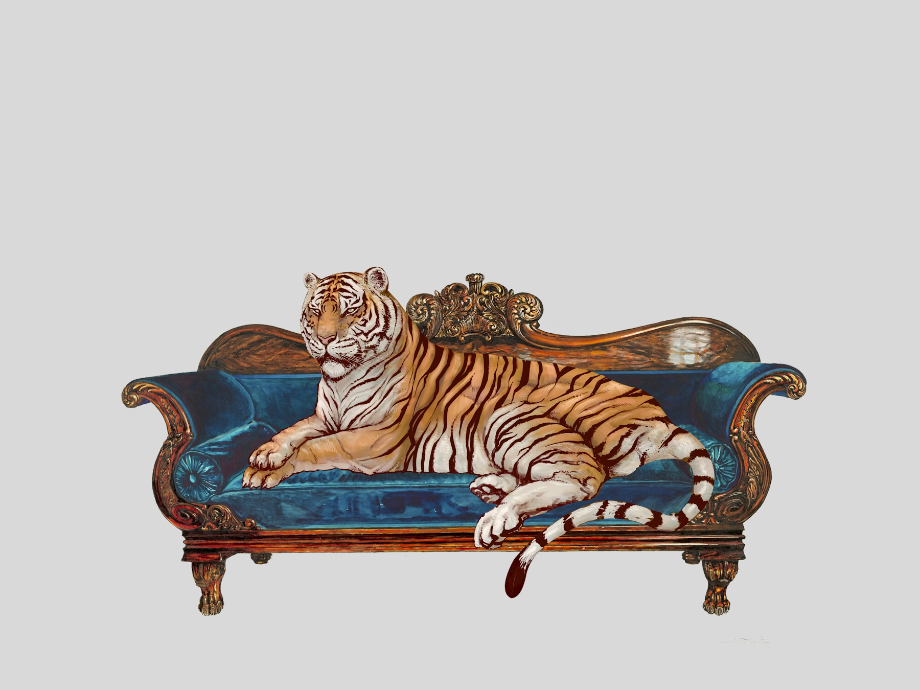 Tiger at Home Wallpaper | Happywall