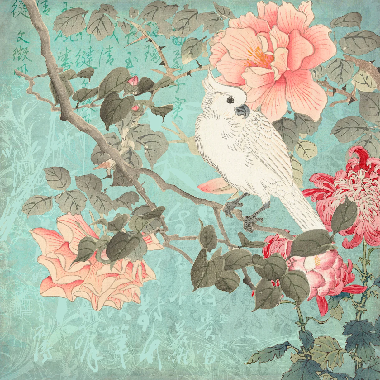 Chinese Cockatoo Garden Wallpaper - Buy Online from Happywall