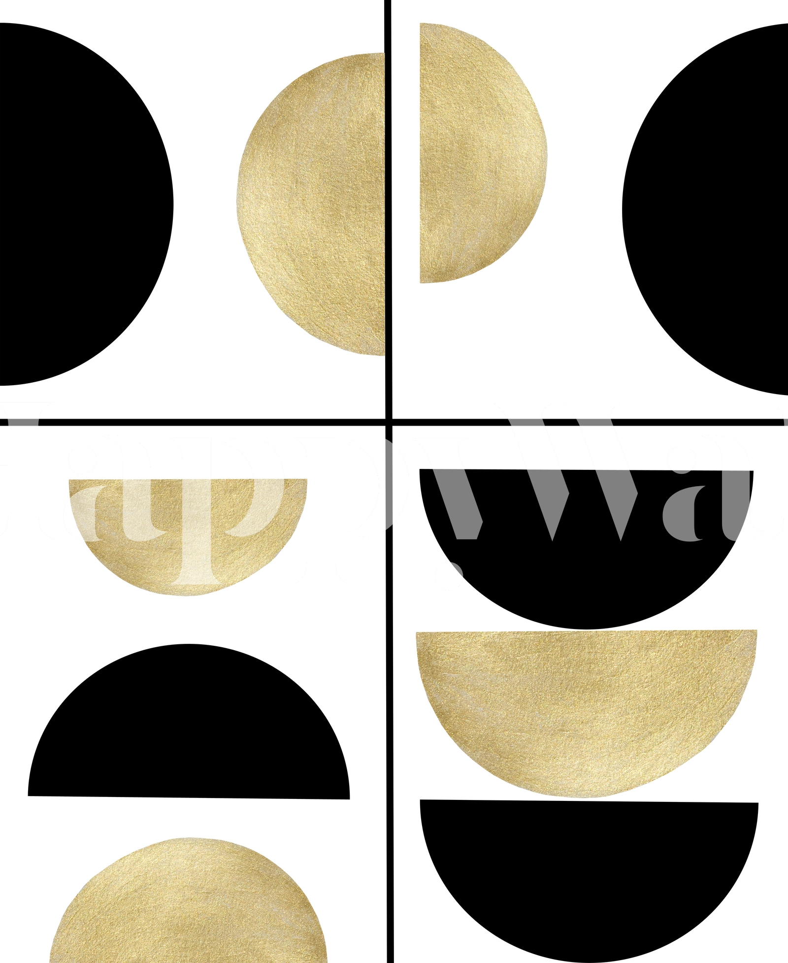 Sun and Moon Geometric 1 Wallpaper | Happywall