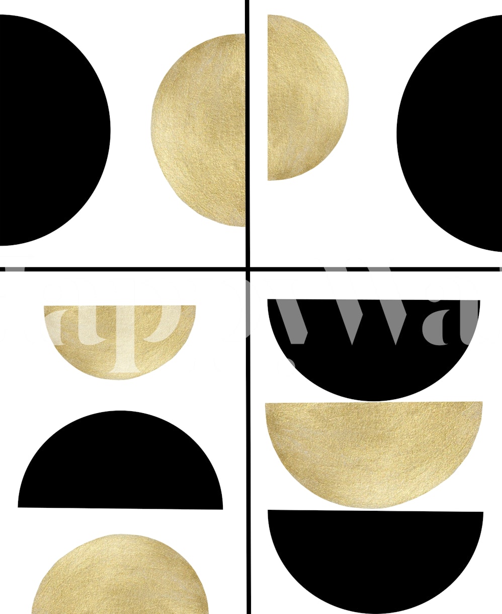 "Sun and Moon Geometric 1 Wallpaper | Happywall"