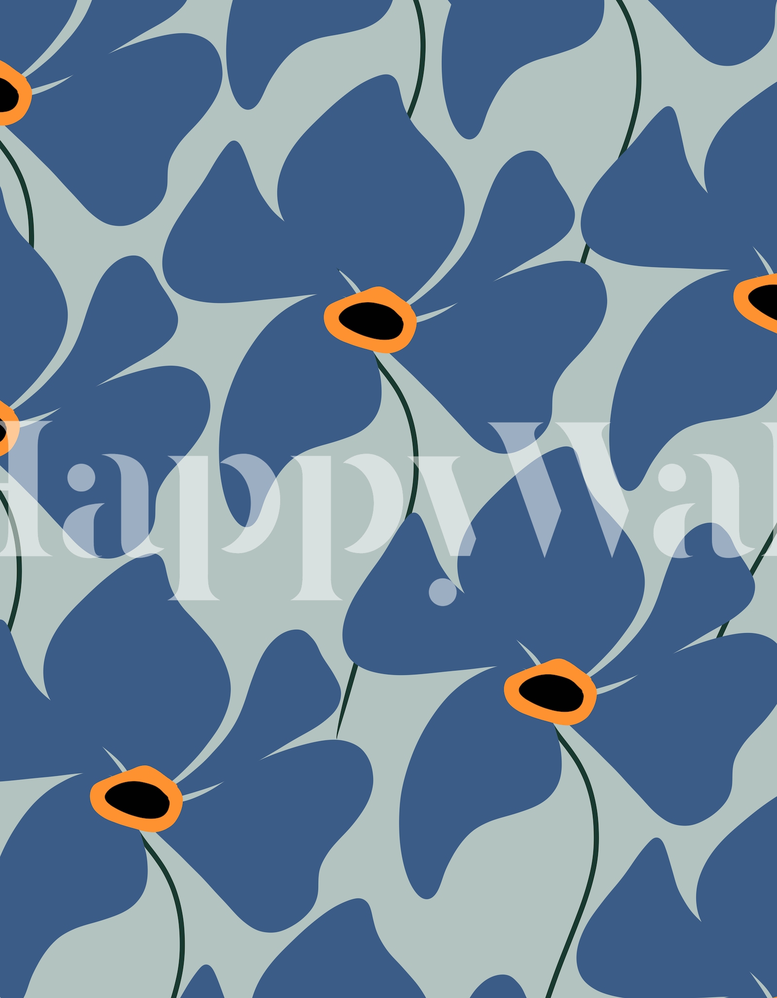 Shop Abstract Floral Glam 3 Wallpaper | Happywall
