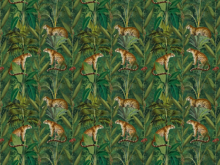 Buy Cheetah Green Jungle Wildlife Wallpaper | Happywall
