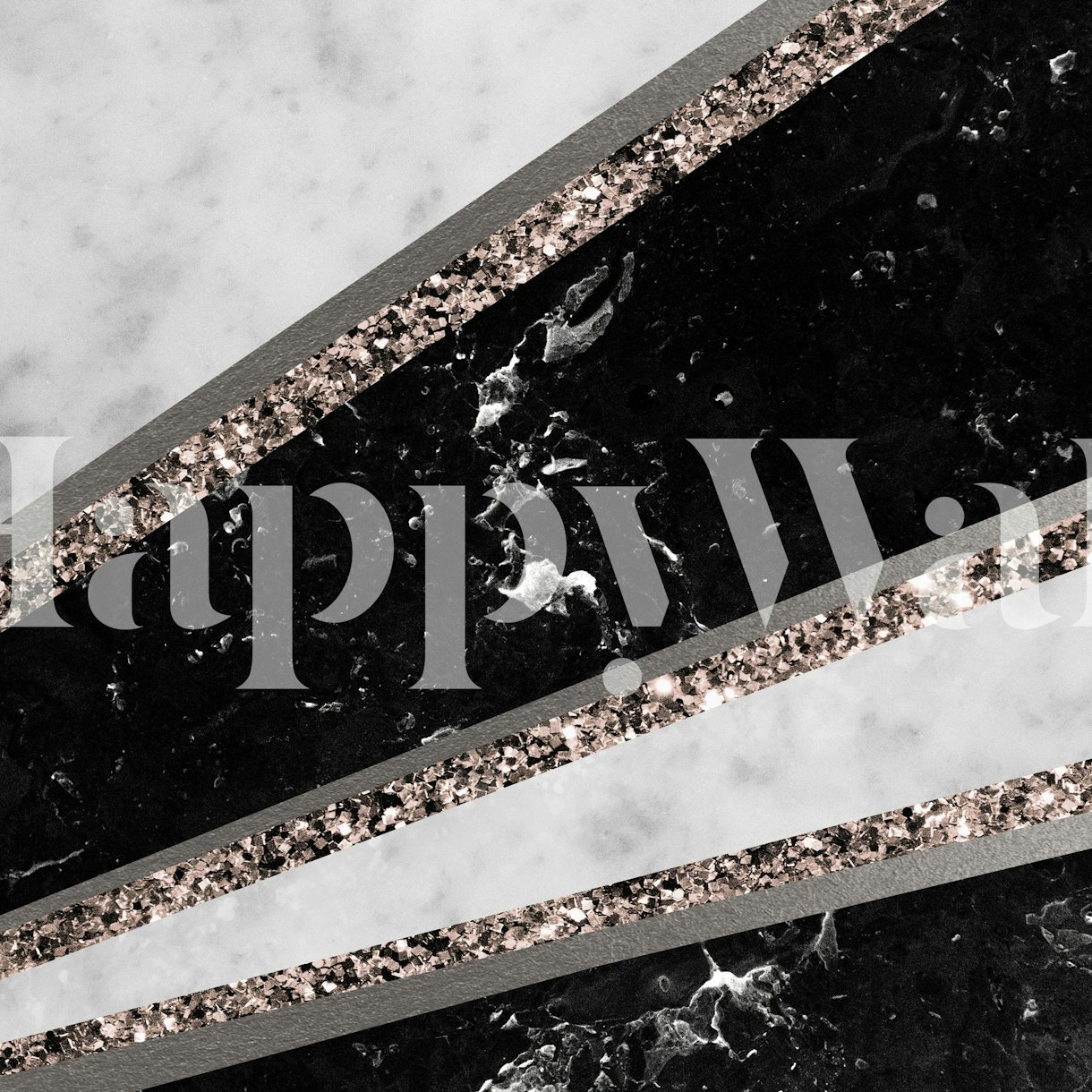Black White Marble Stripes 1 wallpaper - Happywall