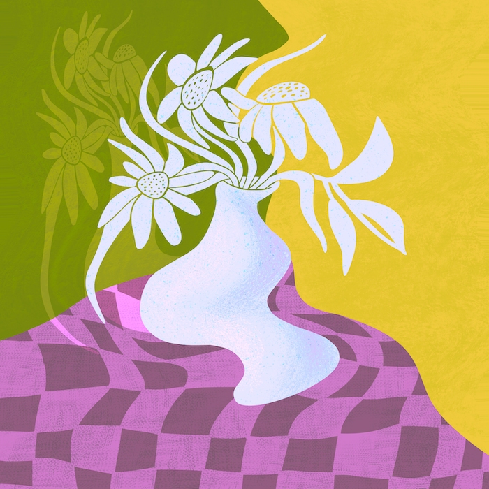 Ghost Vase I Still Life Square Wallpaper | Happywall