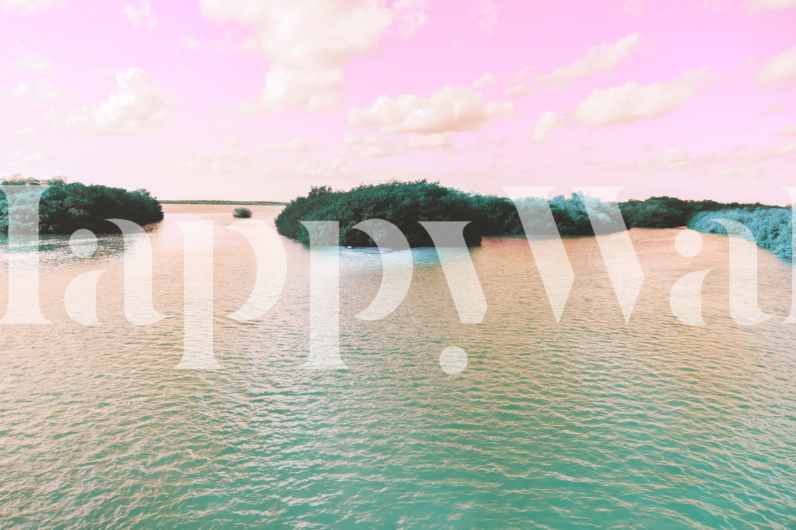 Modern Sunset Landscape Wallpaper