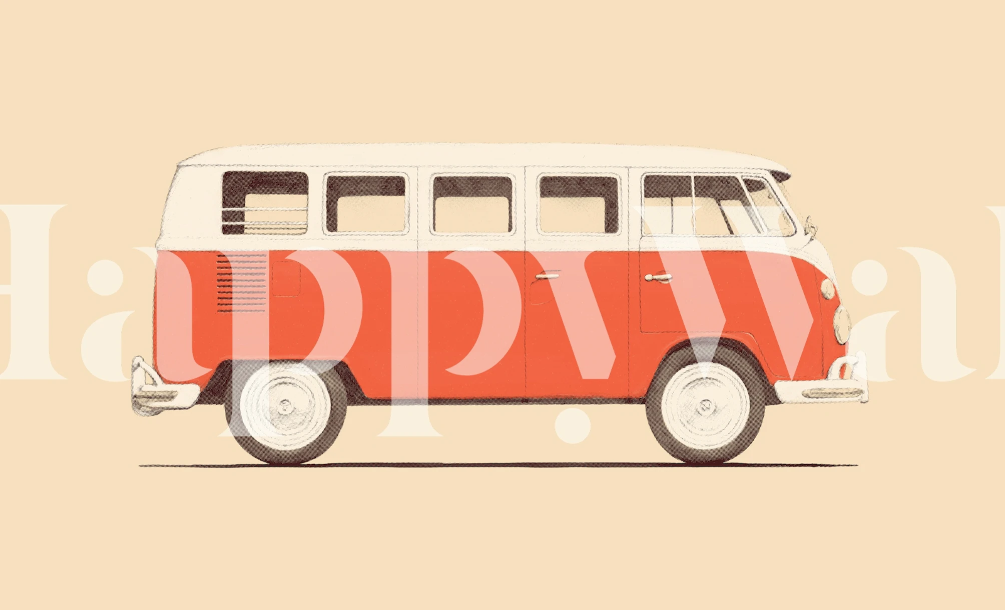 Red Van Wallpaper | Happywall