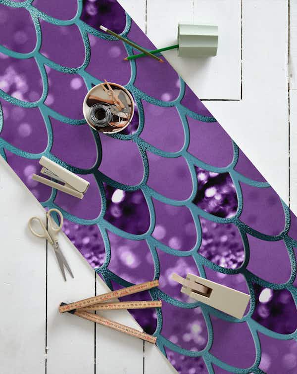 Purple Teal Mermaid Scales 1 wallpaper - Happywall
