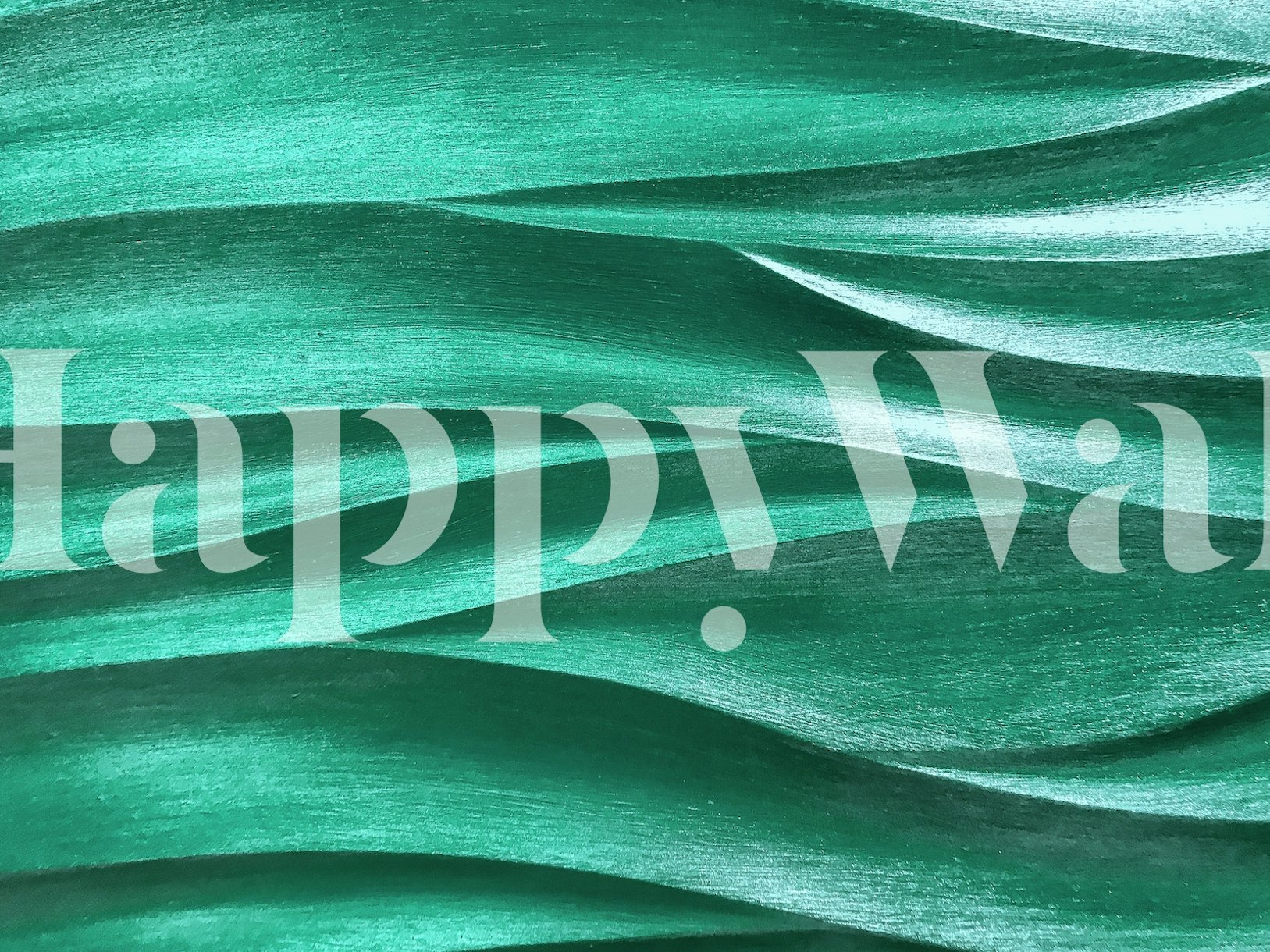 Buy Emerald Waves Pattern Wallpaper Online - Happywall
