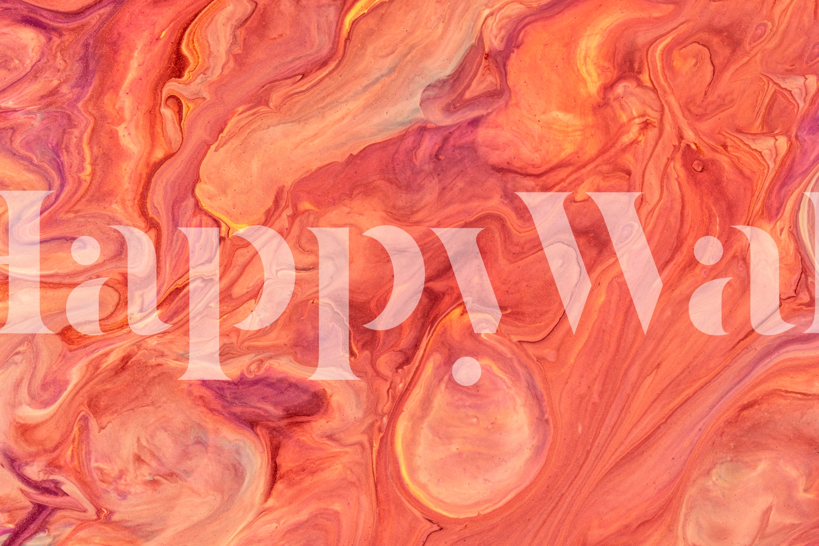 Red Coral Marble Wallpaper | Happywall