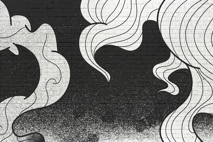 Black and White Smoke Graffiti Wallpaper