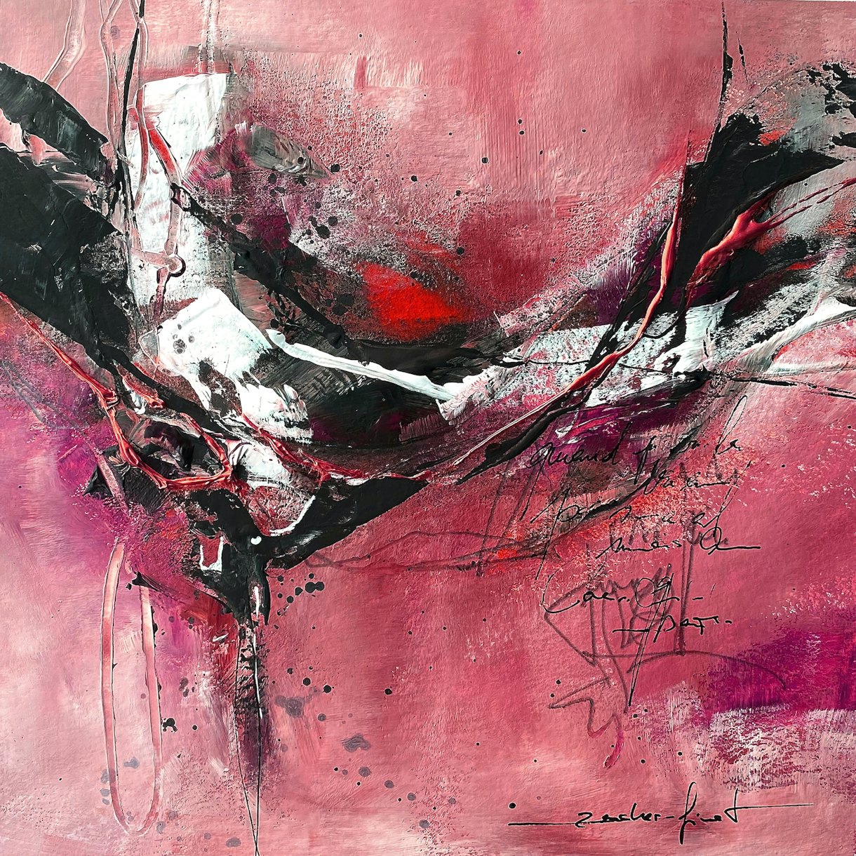 Red Passion Abstract Art Wallpaper | Buy Online | Happywall