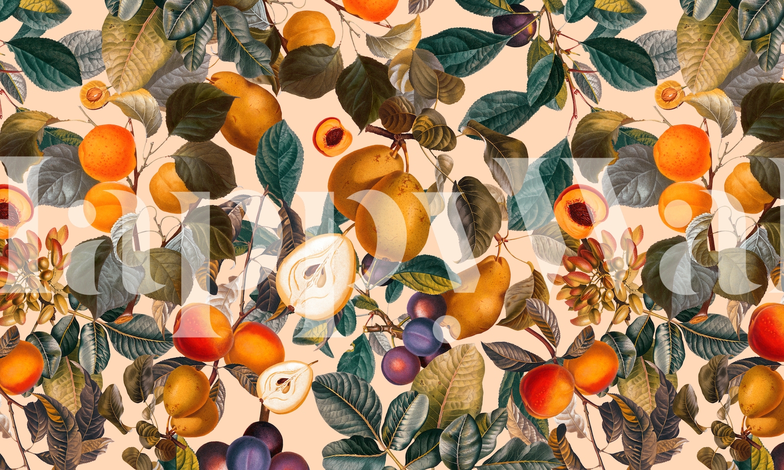 Vintage Fruit Pattern IX Wallpaper | Happywall