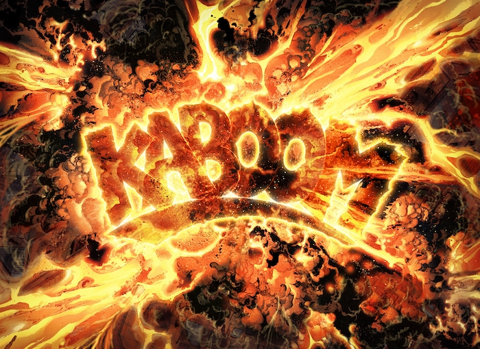 Vibrant Kaboom Explosion Wallpaper