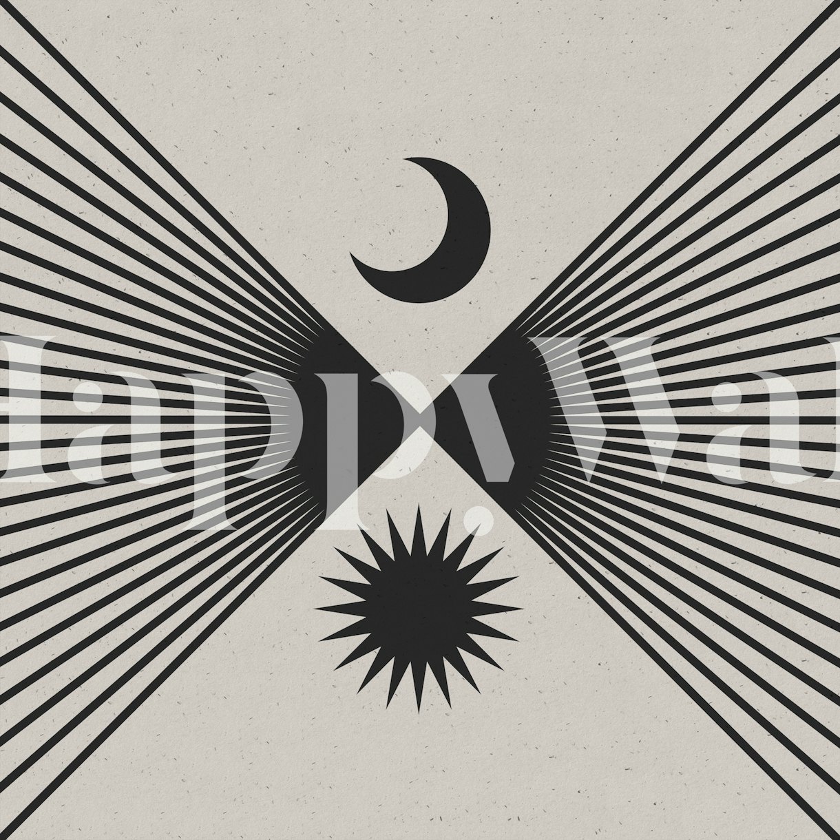 Moon and Sun Geometry wallpaper - Happywall