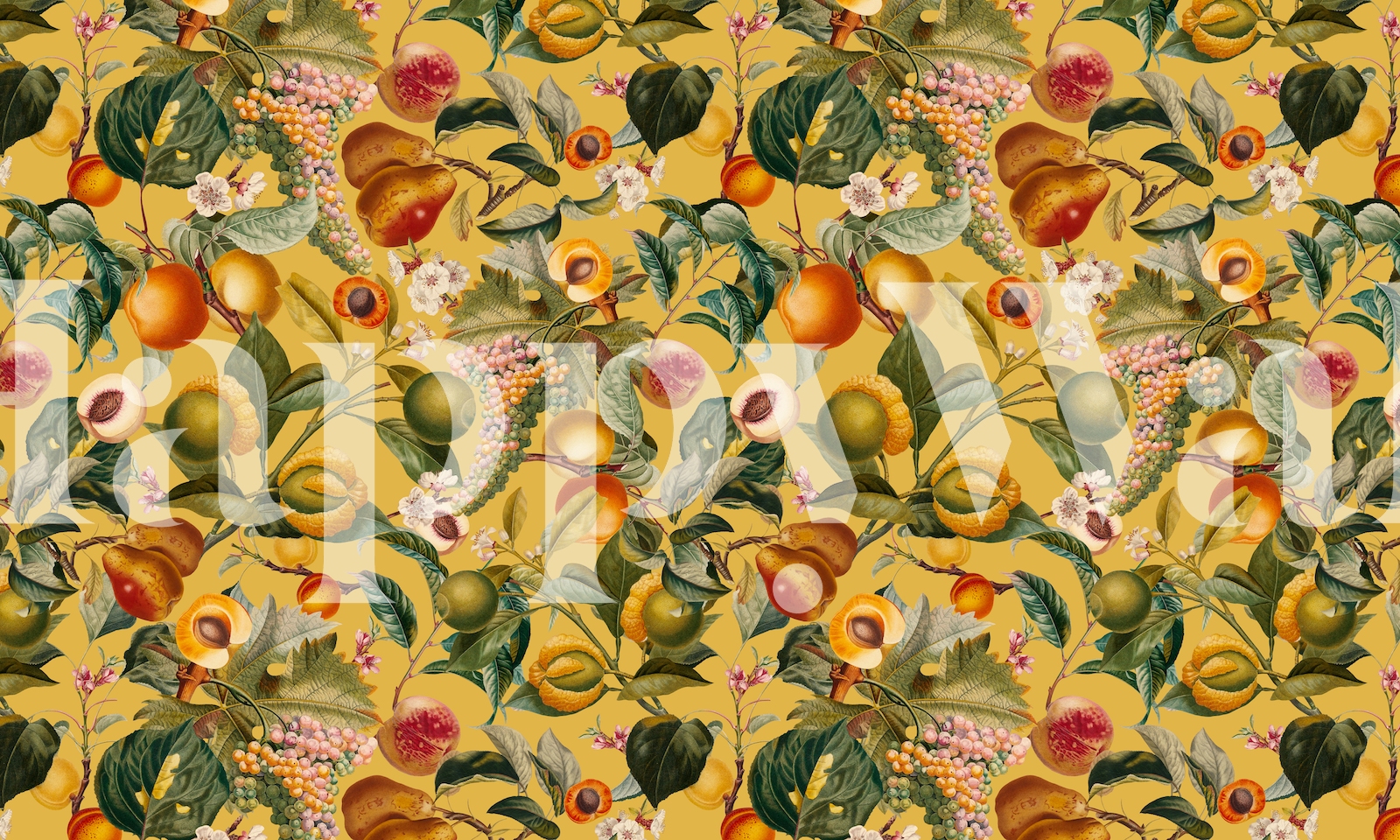 Vintage Fruit Floral Wallpaper for Home Decor