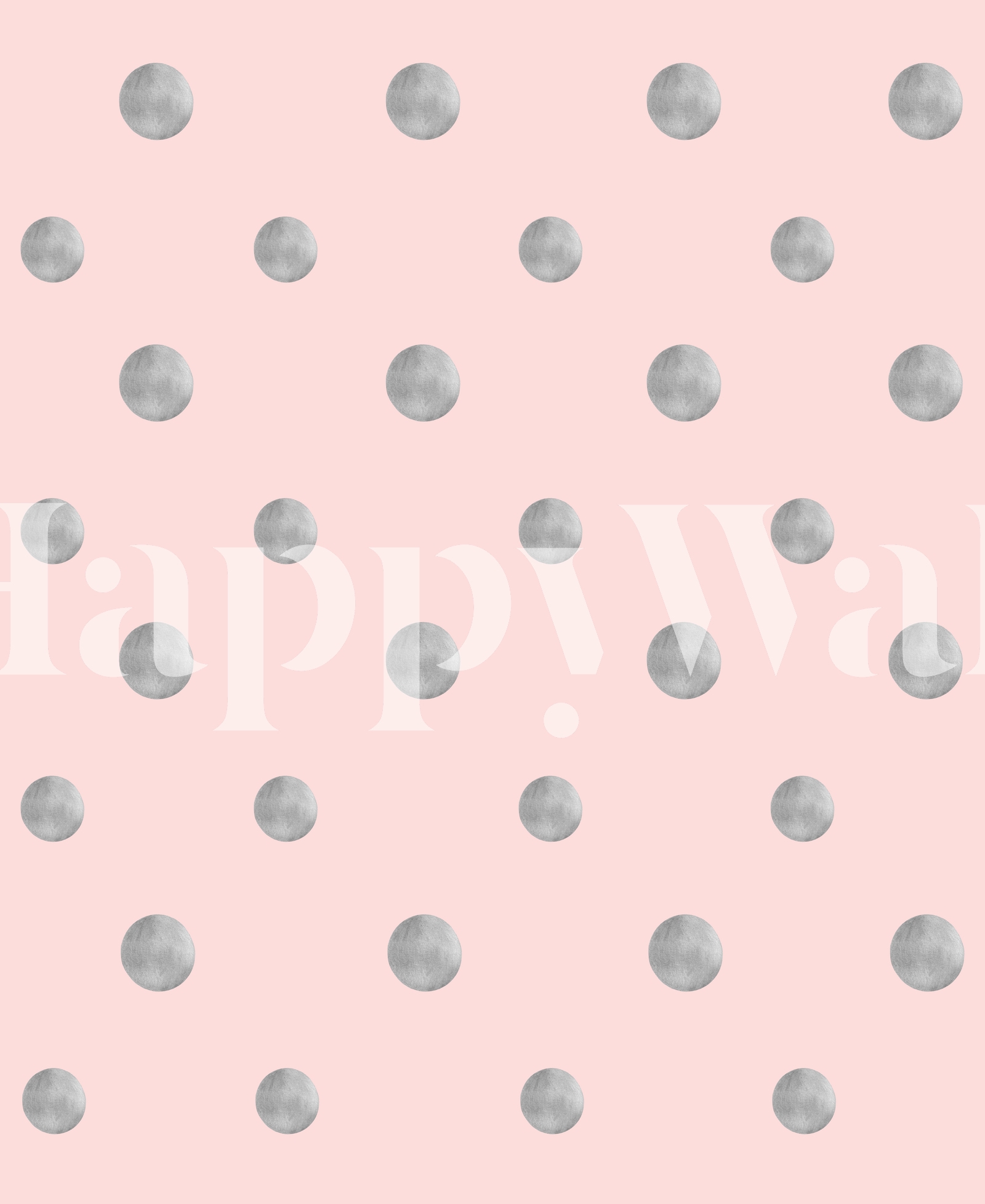 Pink Polka Dot Wallpaper with Grey Dots