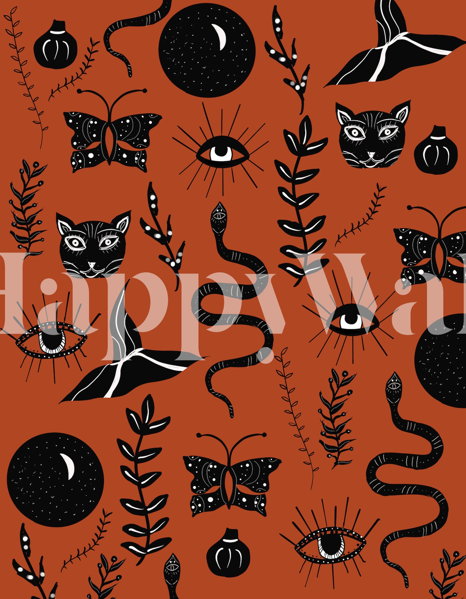 Halloween Pattern Glam 2 Wallpaper | Happywall