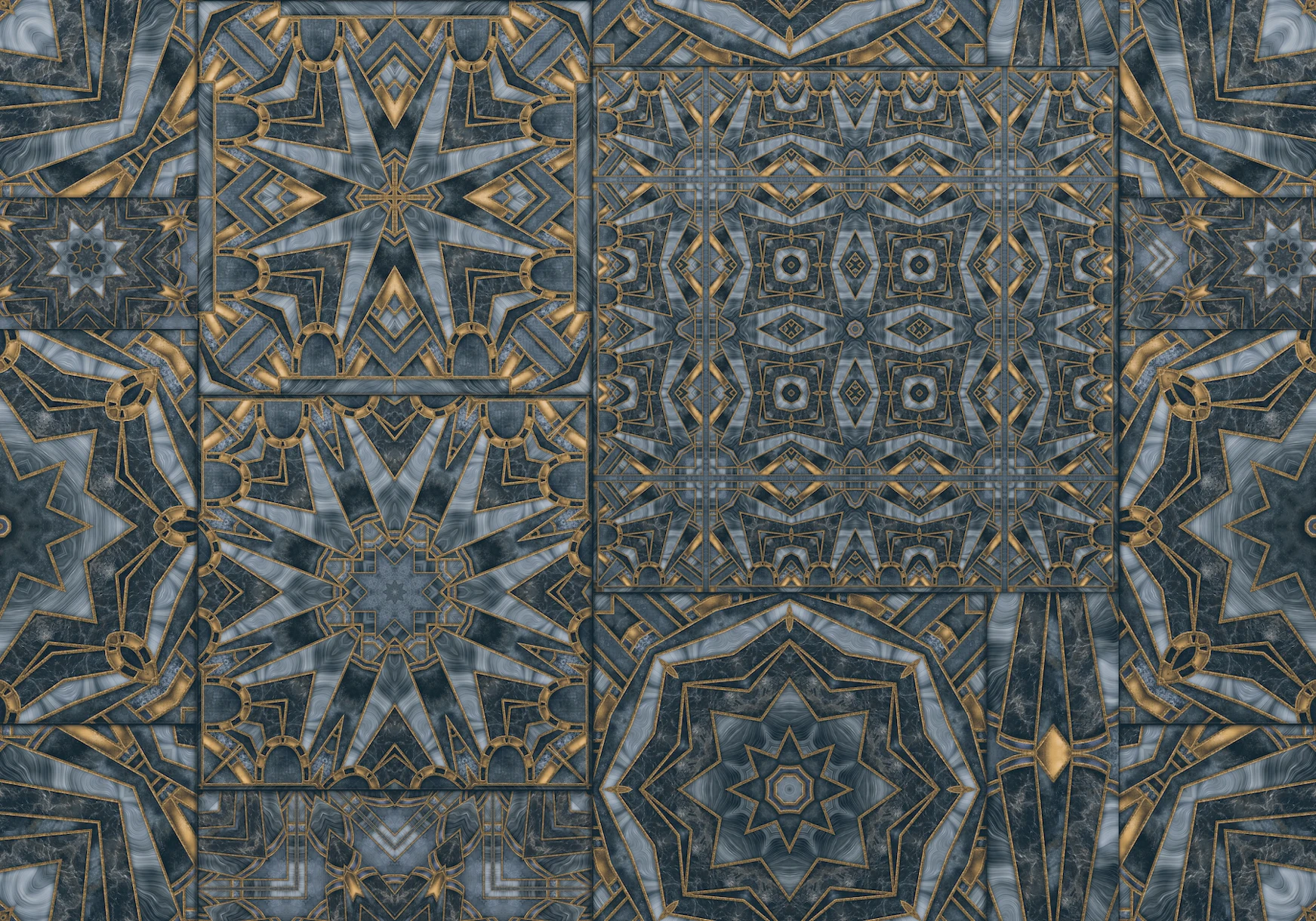 Art Deco Meets Morocco Tiles Wallpaper - Happywall