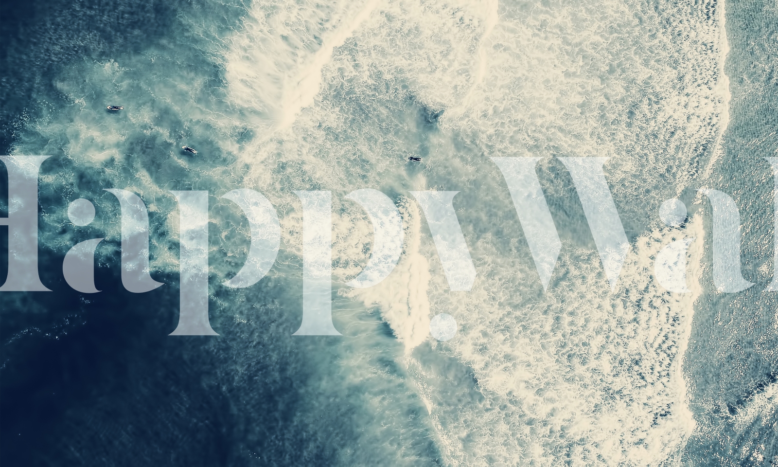 Aerial Ocean Waves Surfing Wallpaper