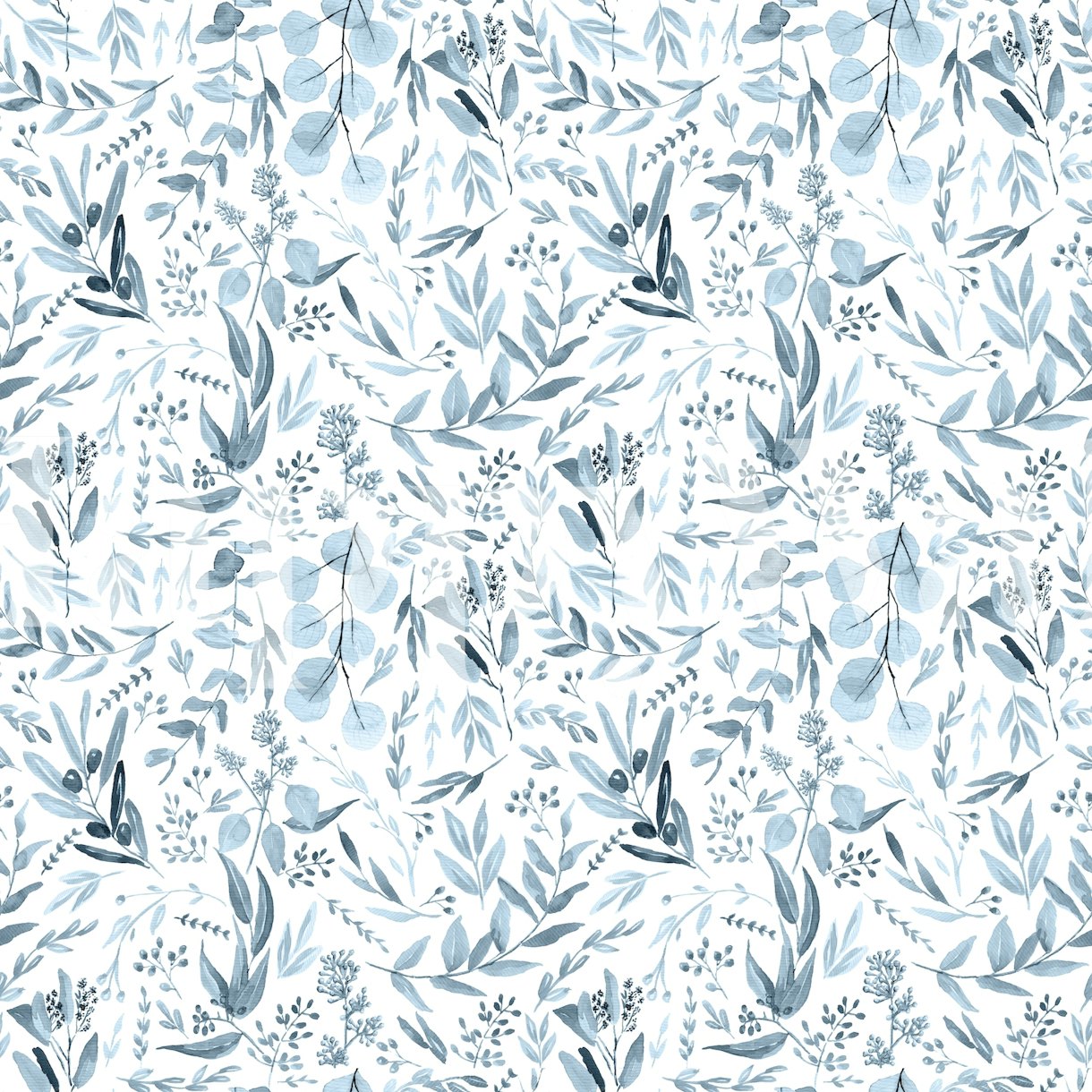 Buy Seamless Blue Eucalyptus S Wallpaper | Happywall
