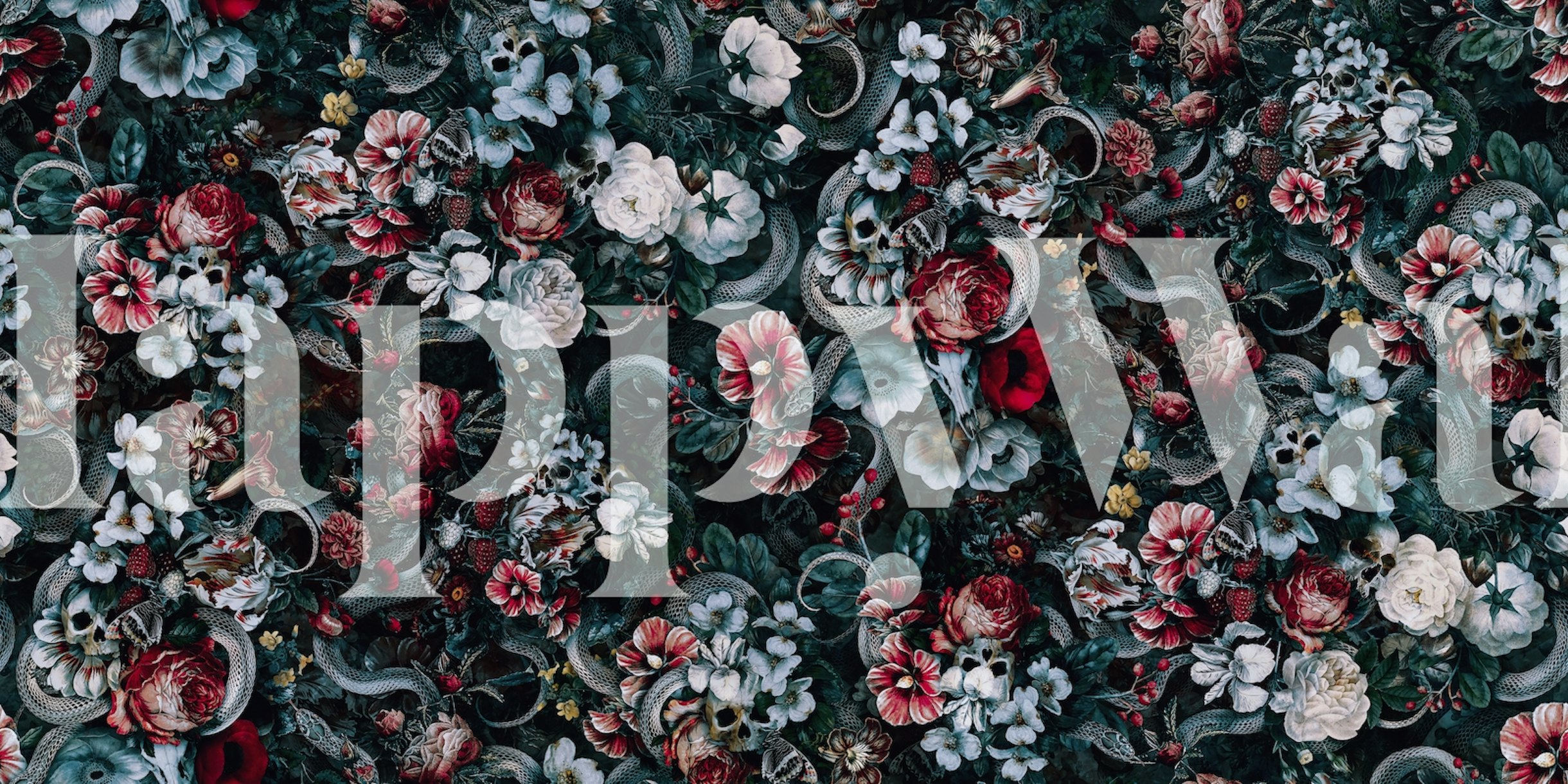 Shop Skull and Snakes IX Wallpaper on Happywall.com