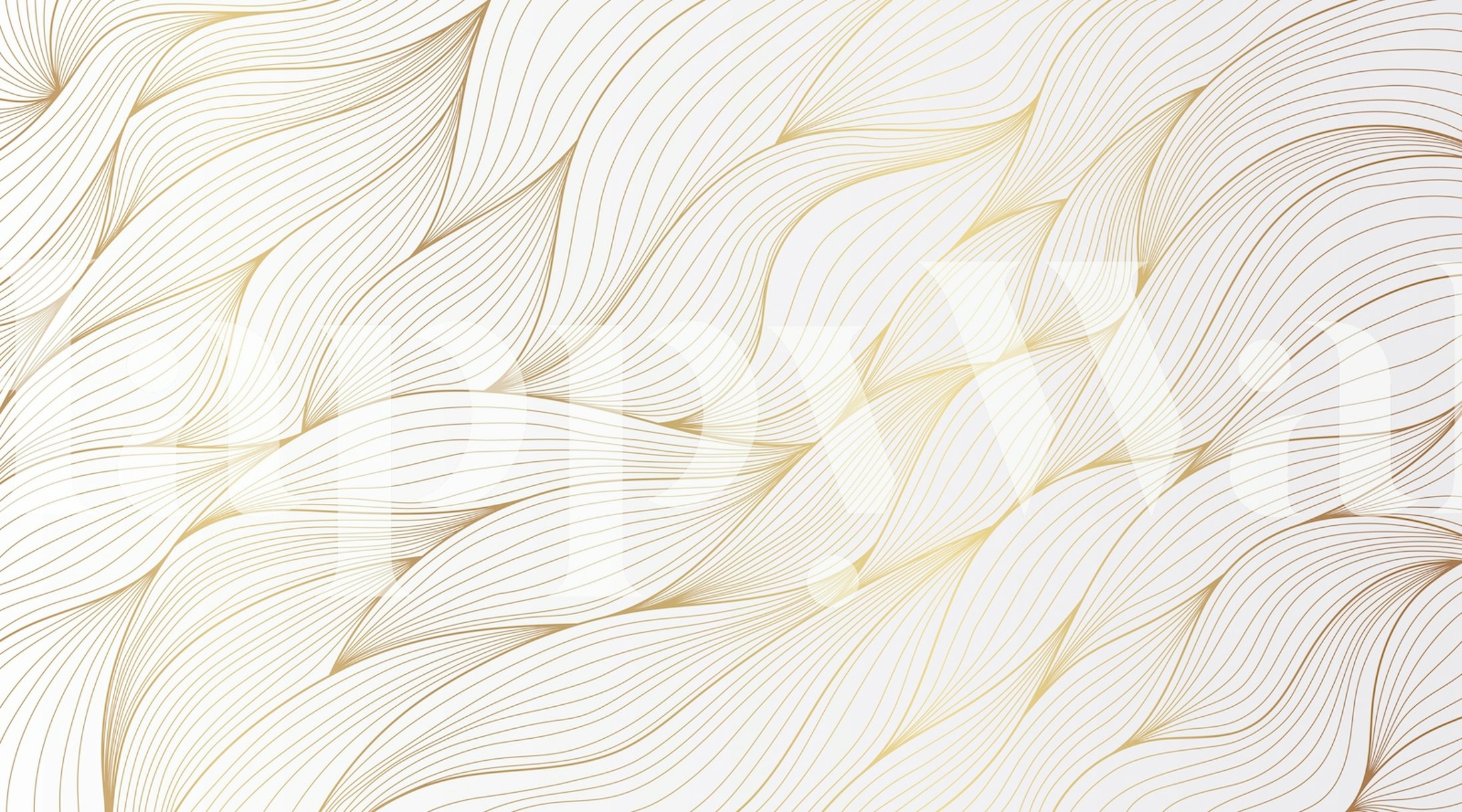 Elegant Gold Line Pattern Wallpaper - Happywall